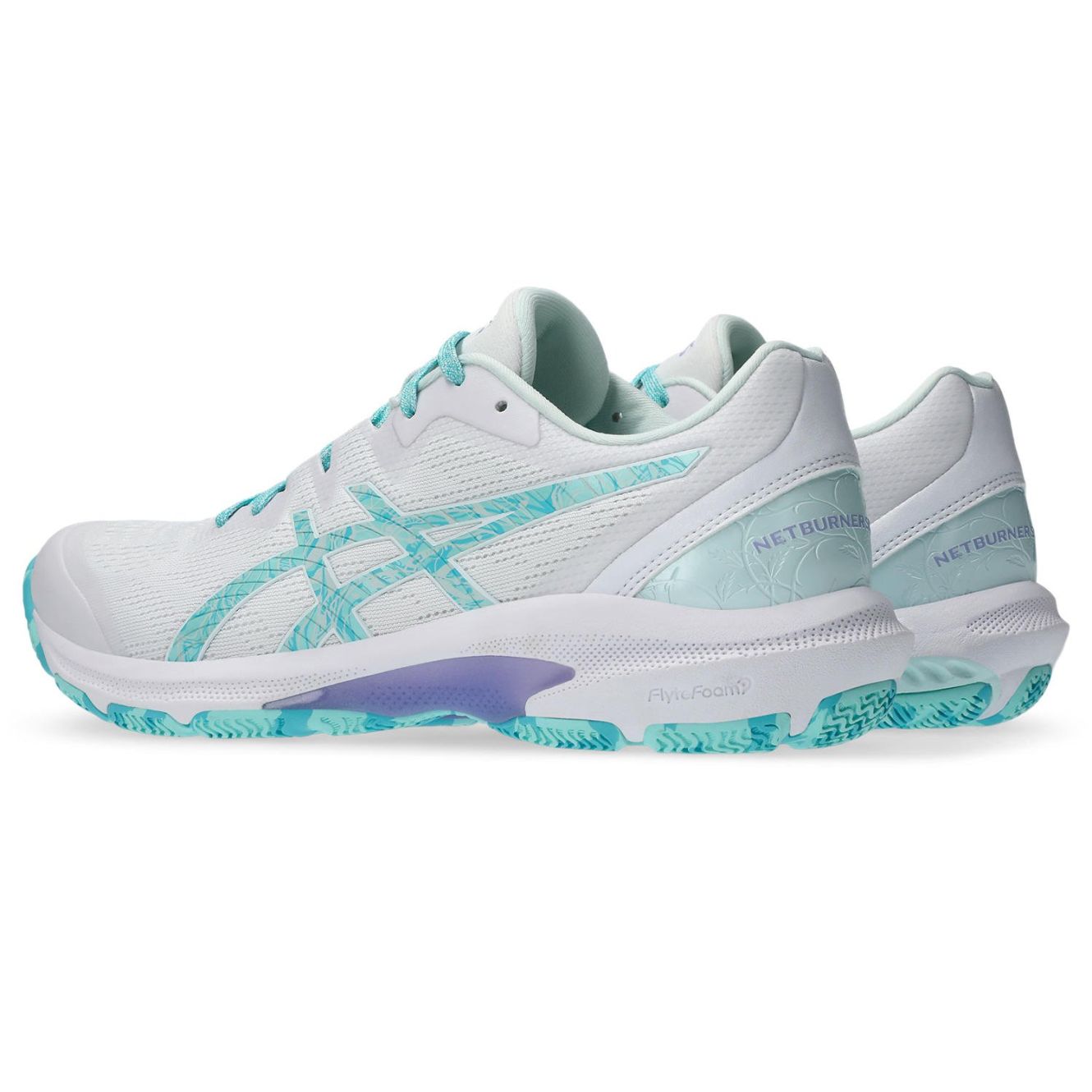 ASICS Shield FF Light White/Illuminate Mint Netball Trainers