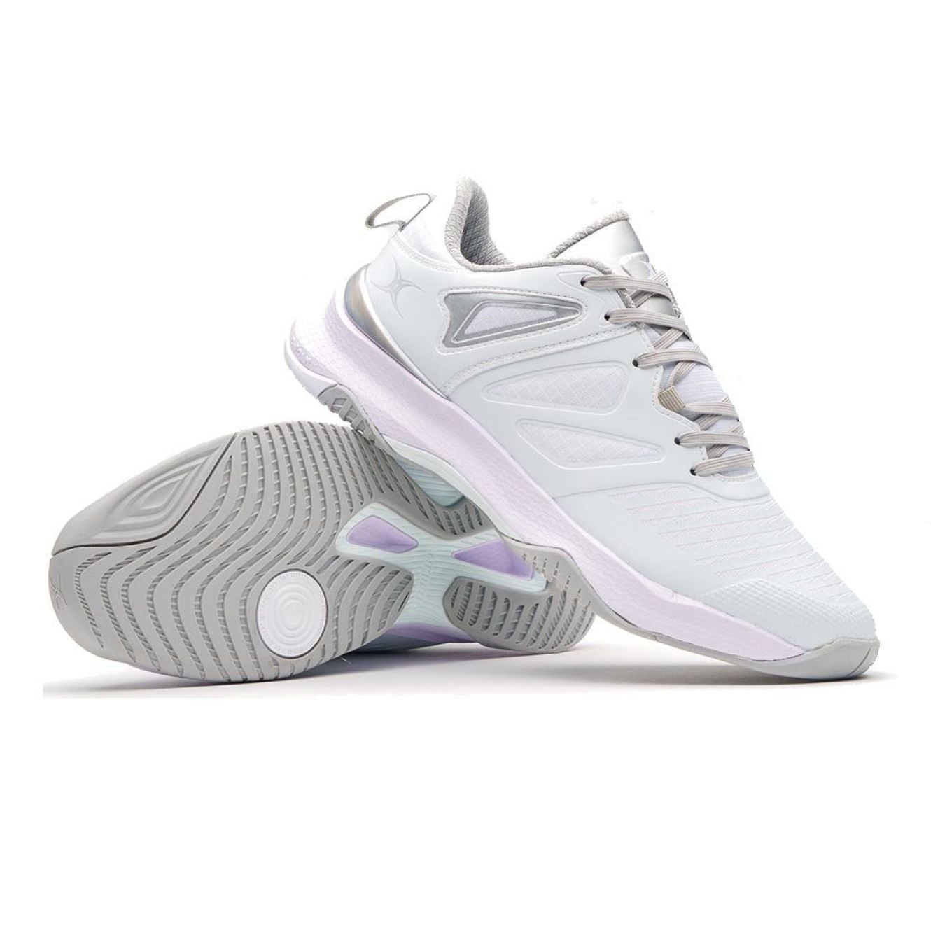 Gilbert Impact White/Silver Adult Netball Trainers | Fast Delivery