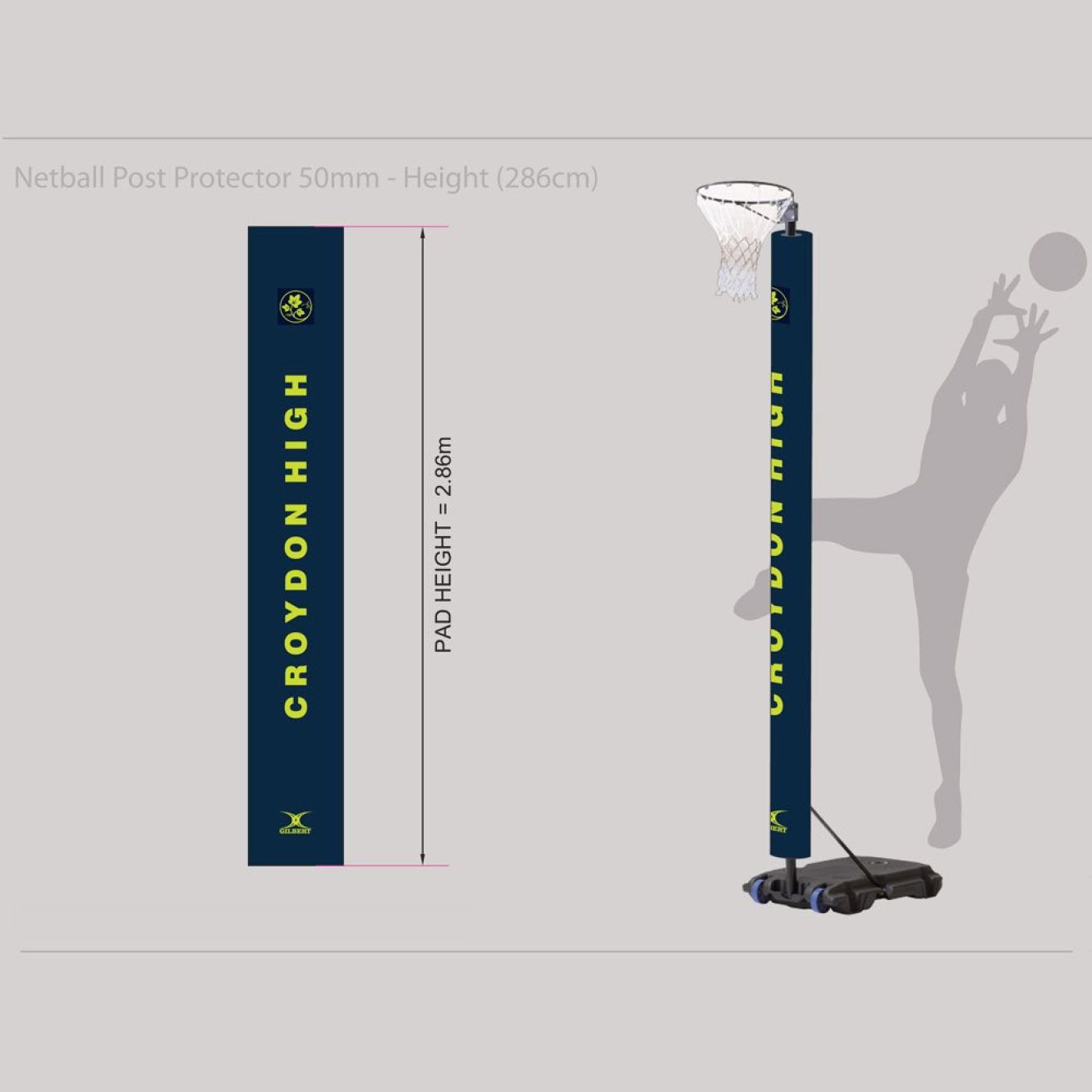Gilbert Custom Printed Netball Post Protector | Netball UK