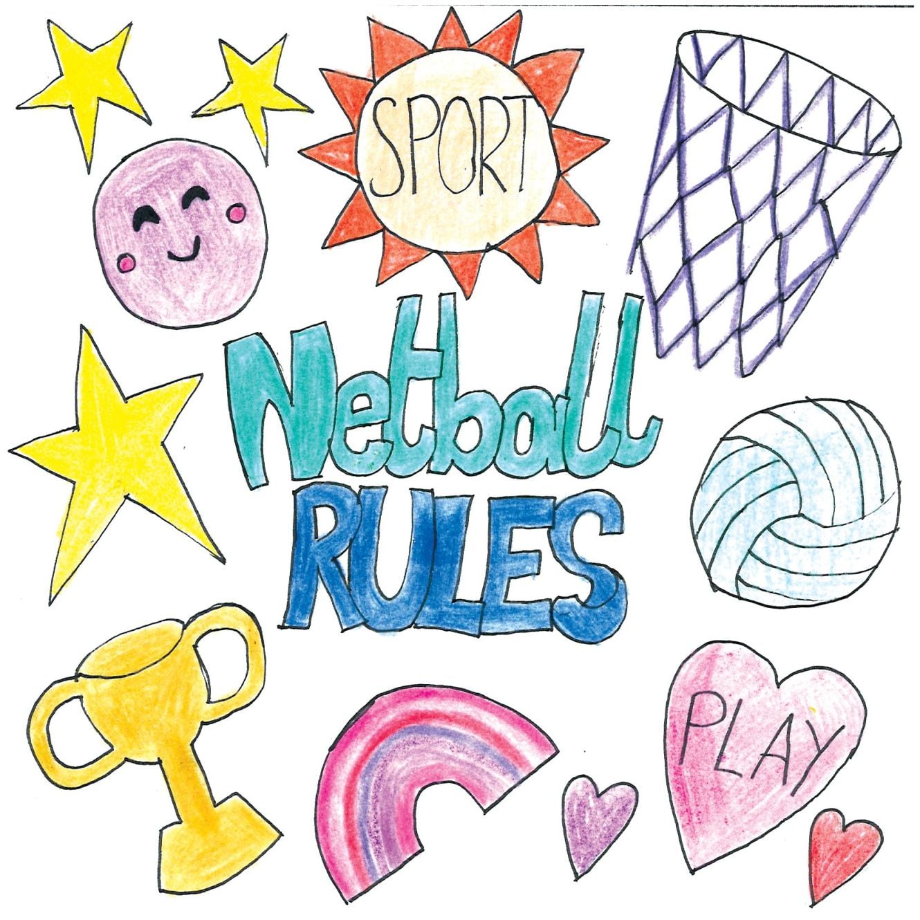 'Netball Rules' Water Bottle from Netball UK