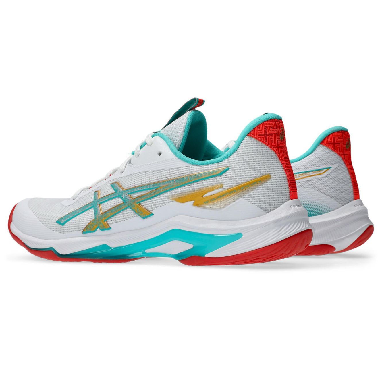 ASICS Ballistic FF 4 White/Sea Glass Netball Trainers