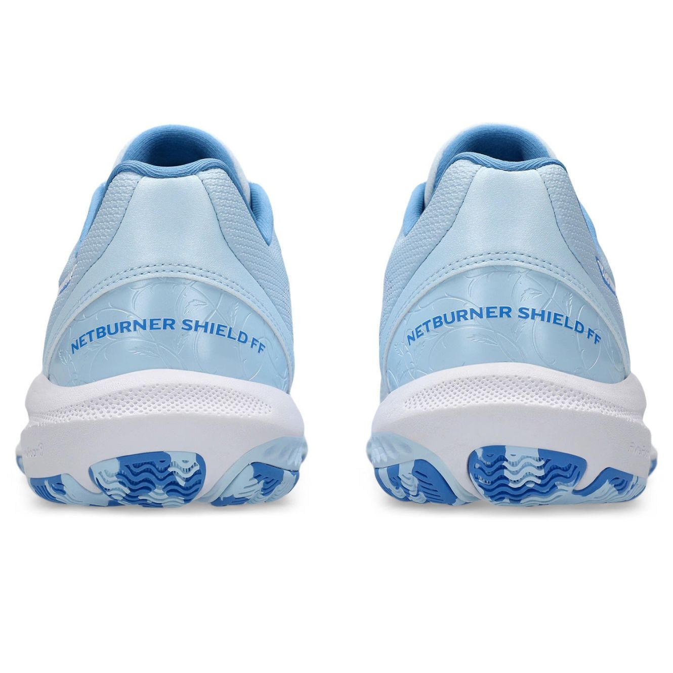 ASICS Shield FF White / Blue Owl Netball Trainers