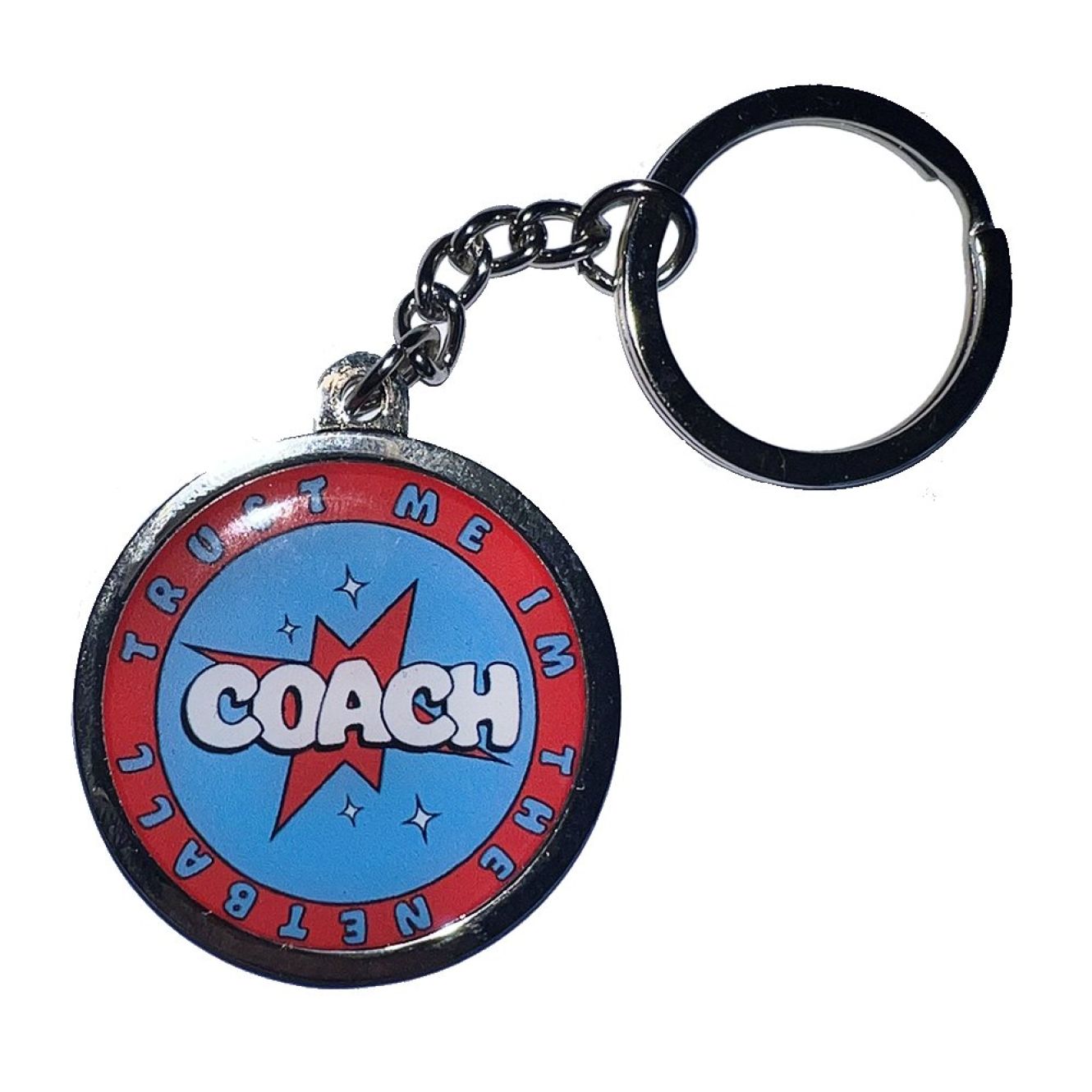 Netball Coach Keyring
