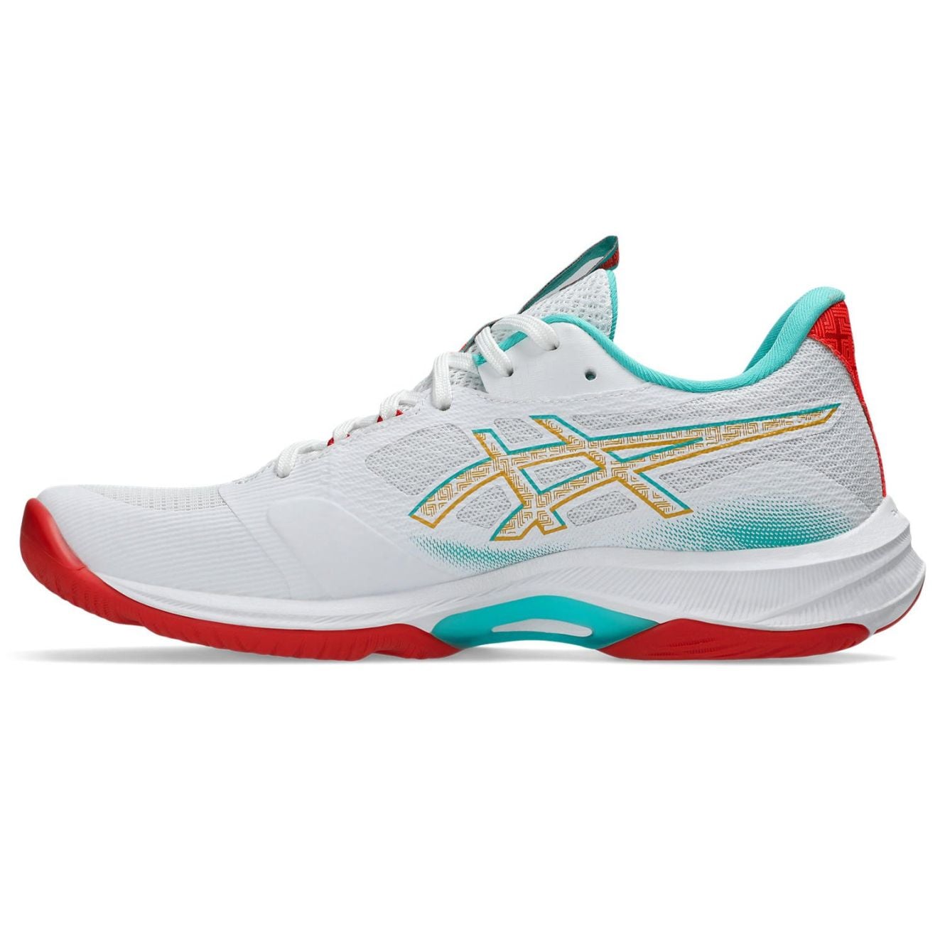 ASICS Ballistic FF 4 White/Sea Glass Netball Trainers