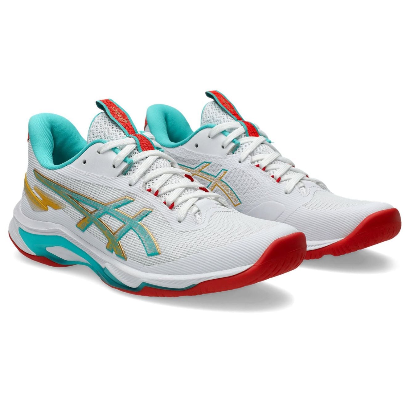 ASICS Ballistic FF 4 White/Sea Glass Netball Trainers