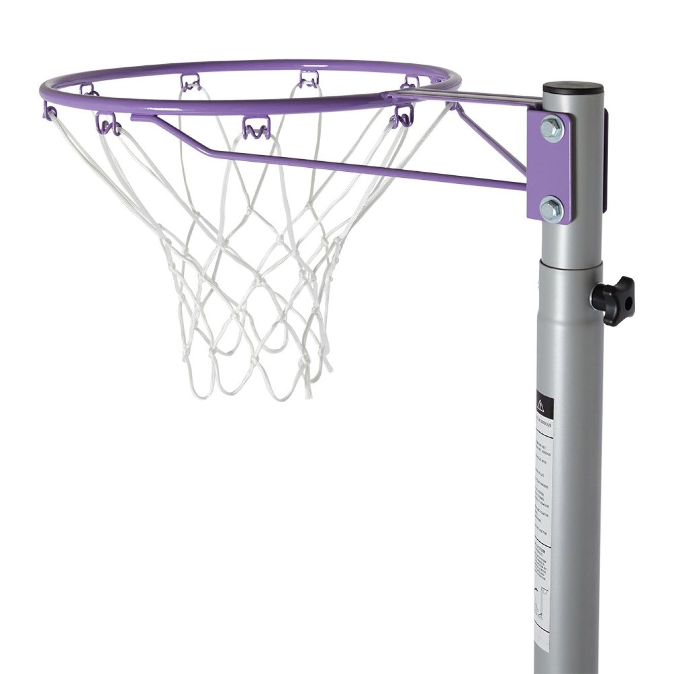NET1 Portable Netball Post in Purple & Silver | Home Use Netball Post