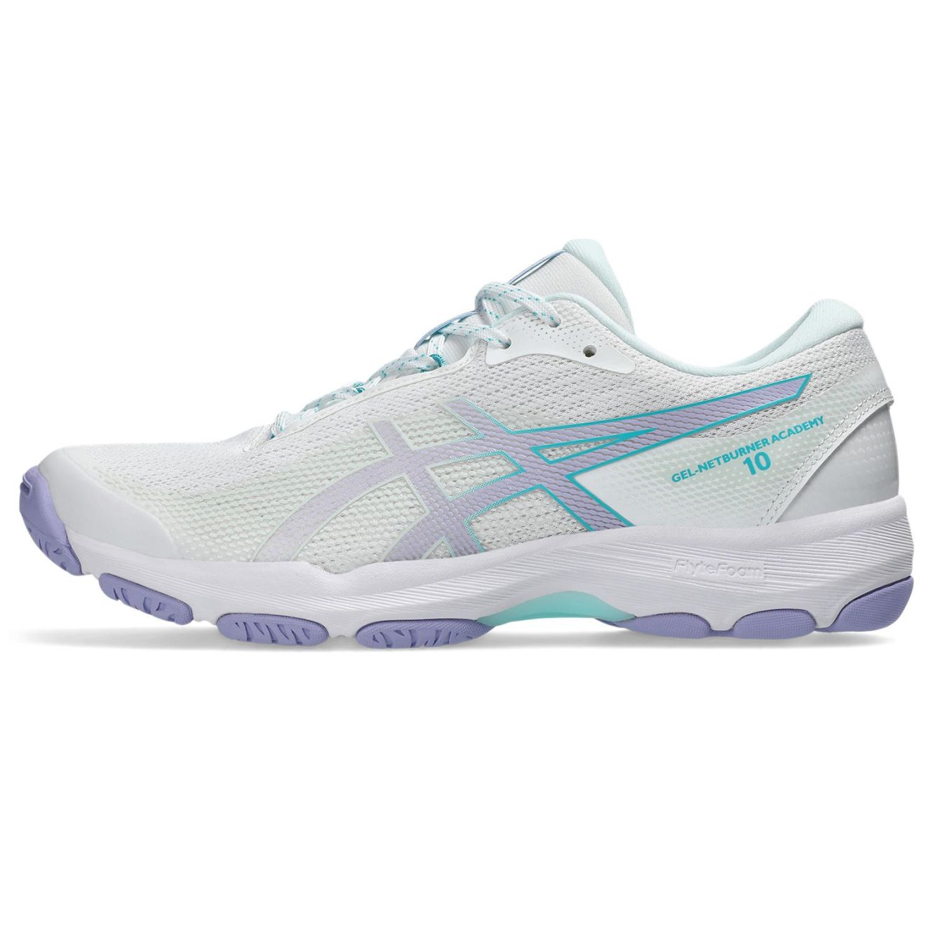 Asics Academy 10 White/Vapor Netball Trainers