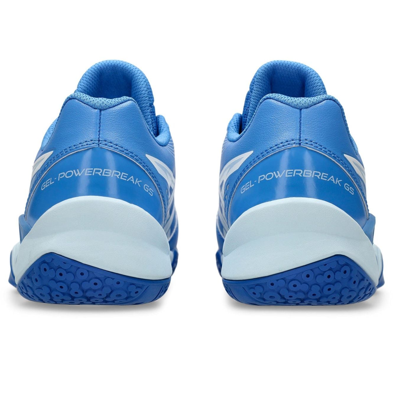 ASICS Powerbreak Blue Coast / White Junior Netball Trainers