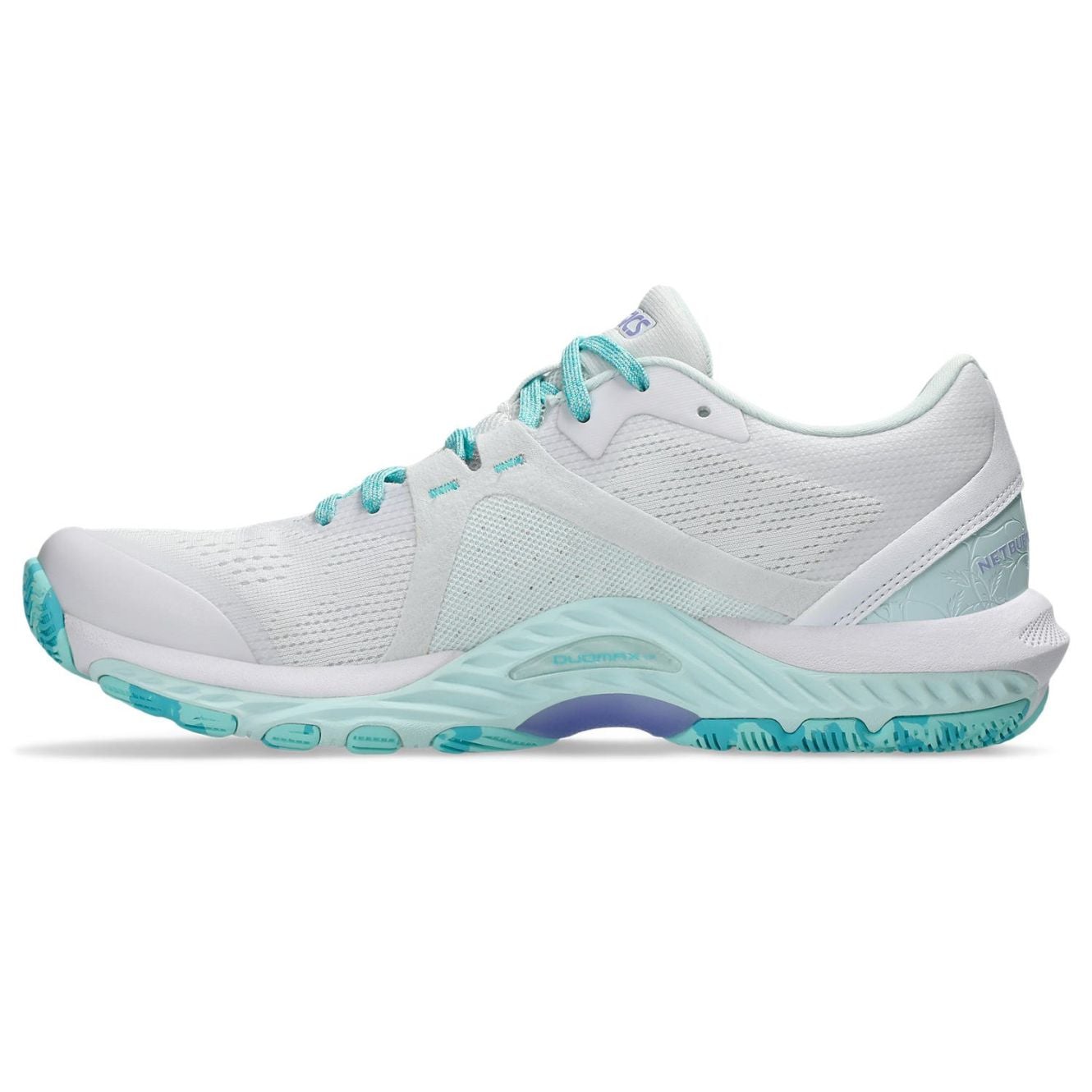 ASICS Shield FF Light White/Illuminate Mint Netball Trainers