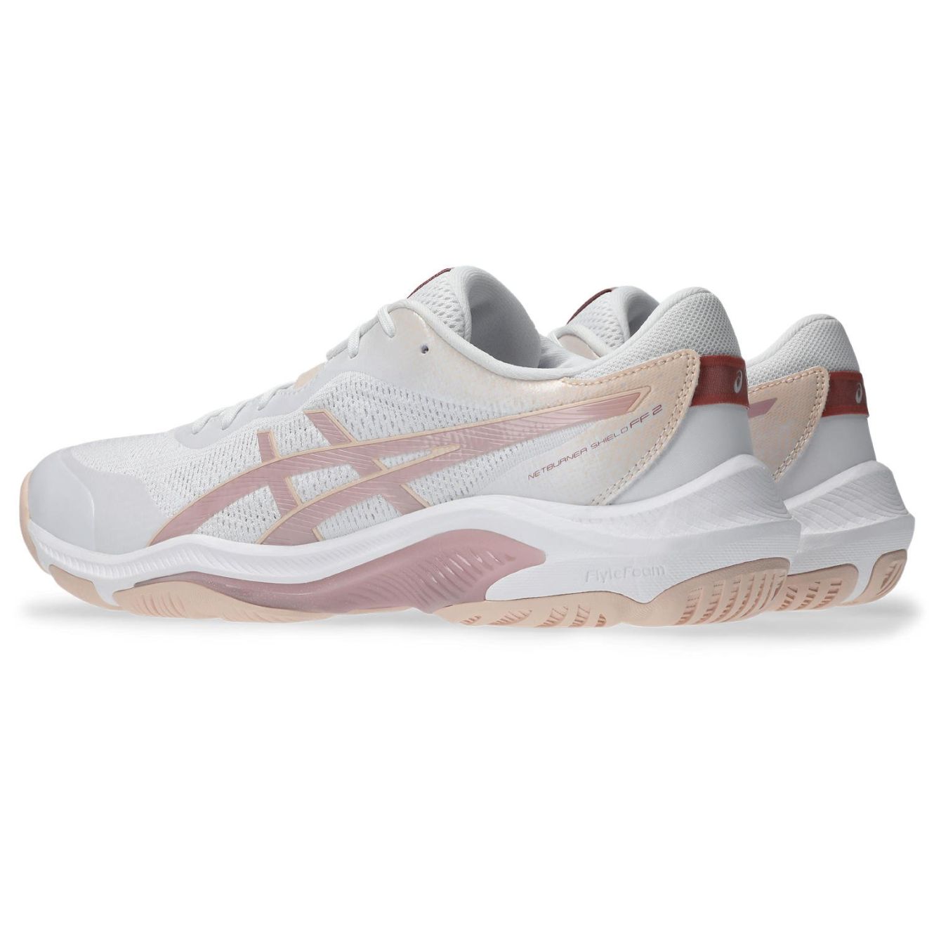 ASICS Shield FF 2 White / Morganite Netball Trainers