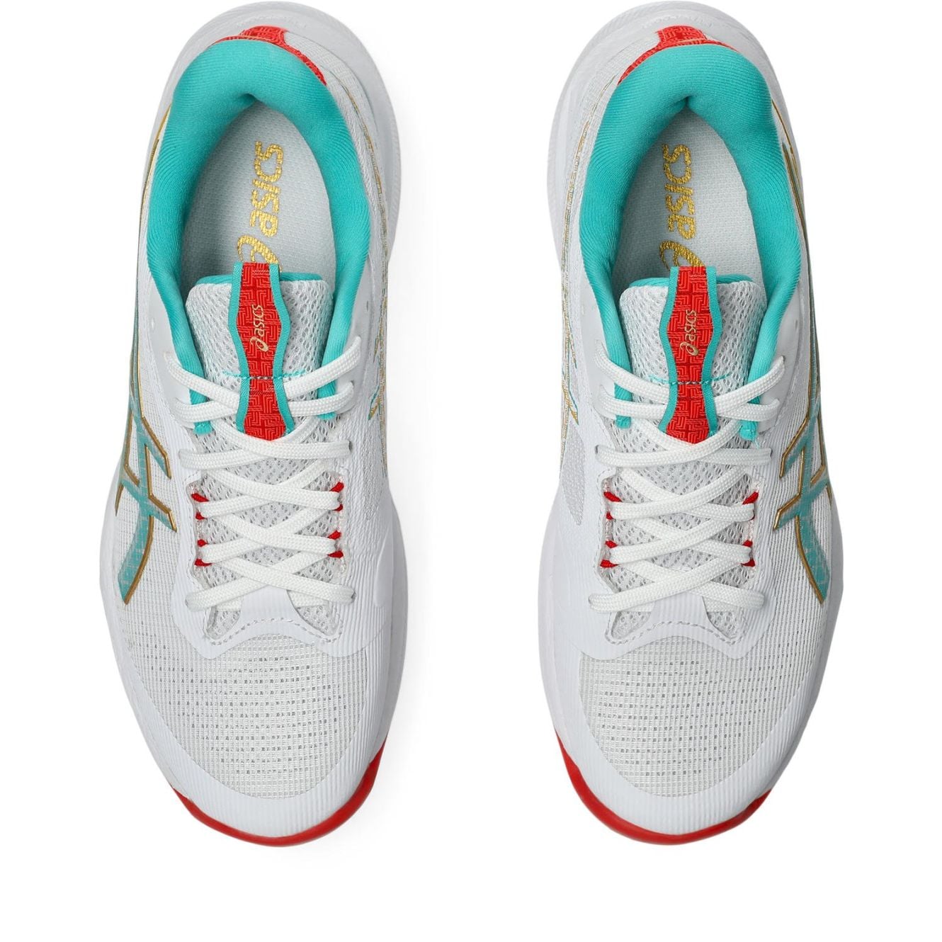 ASICS Ballistic FF 4 White/Sea Glass Netball Trainers