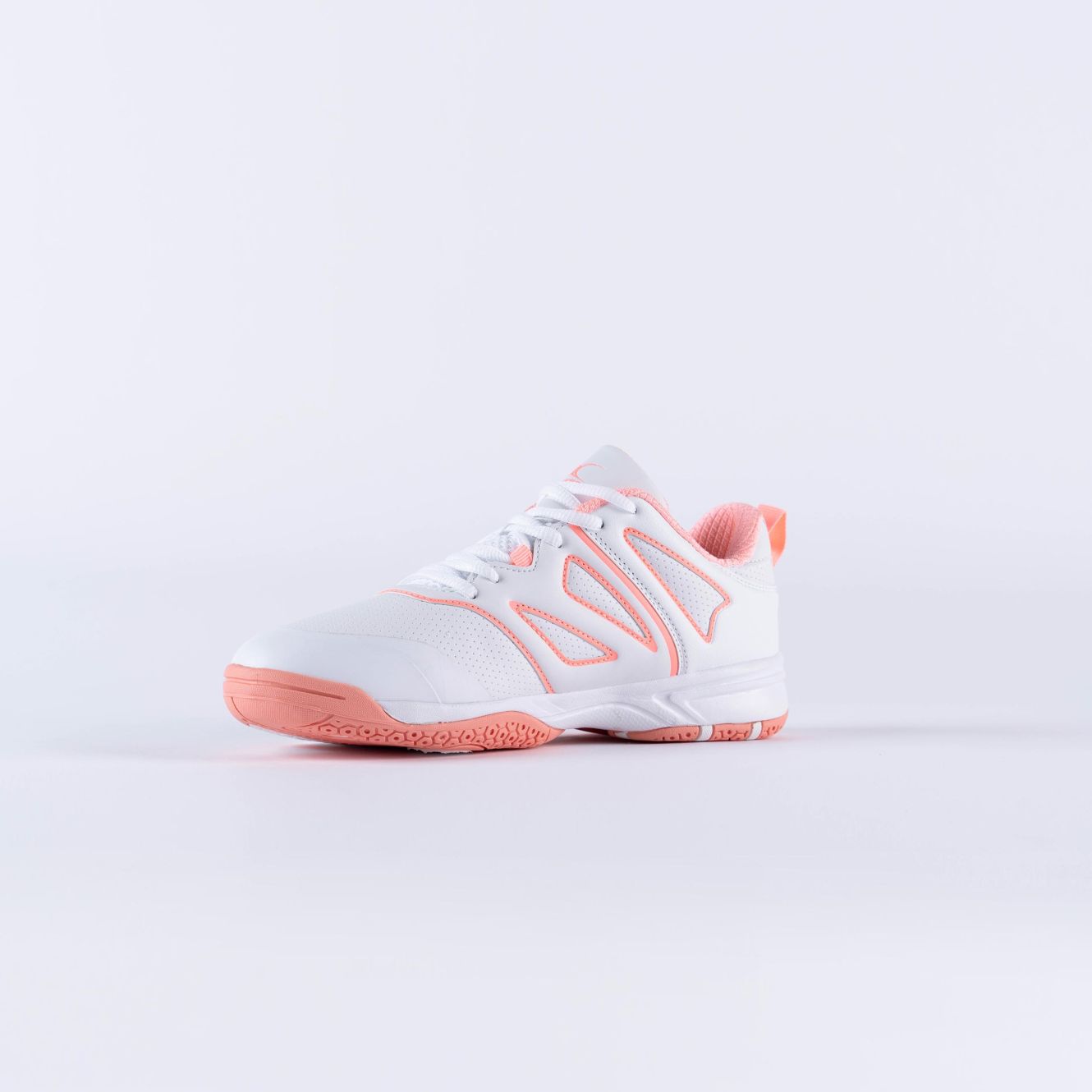 Gilbert Volt White/Coral Adult Netball Trainers