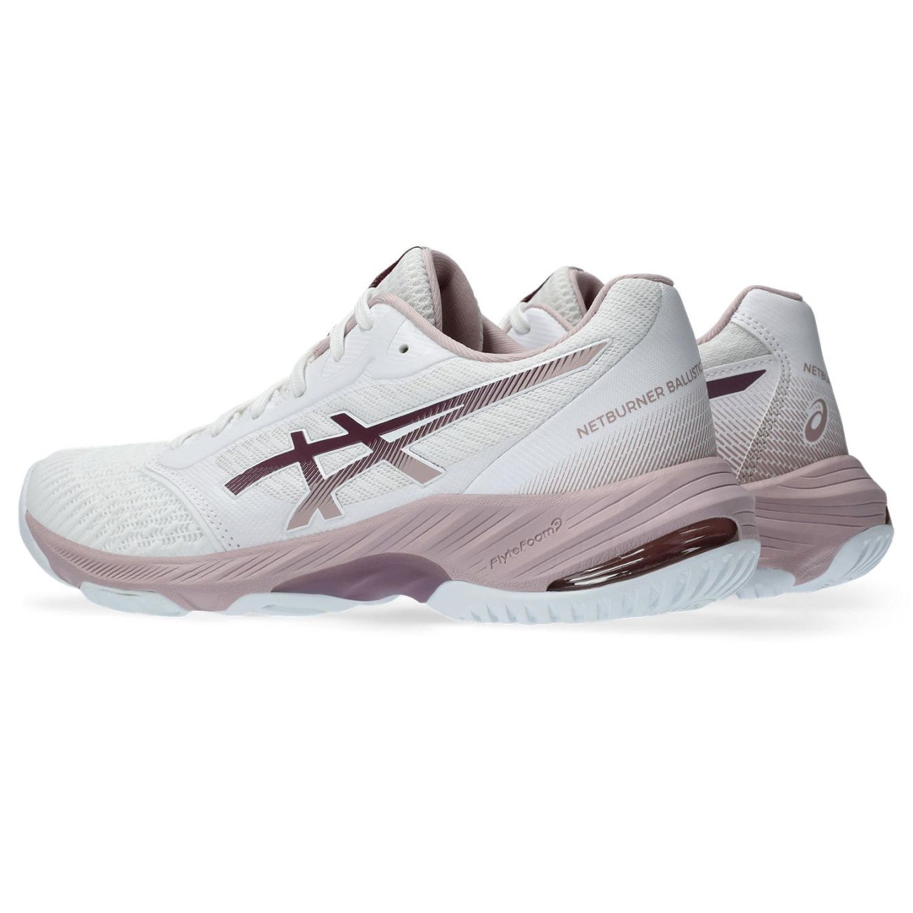 ASICS Ballistic FF 3 White/Watershed Rose Netball Trainers