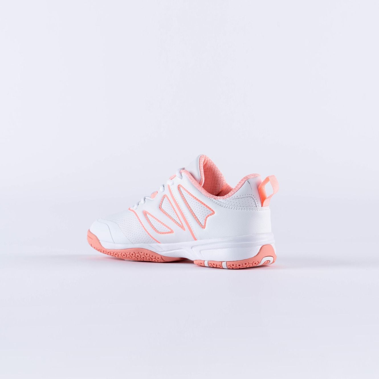 Gilbert Volt White/Coral Junior Netball Trainers
