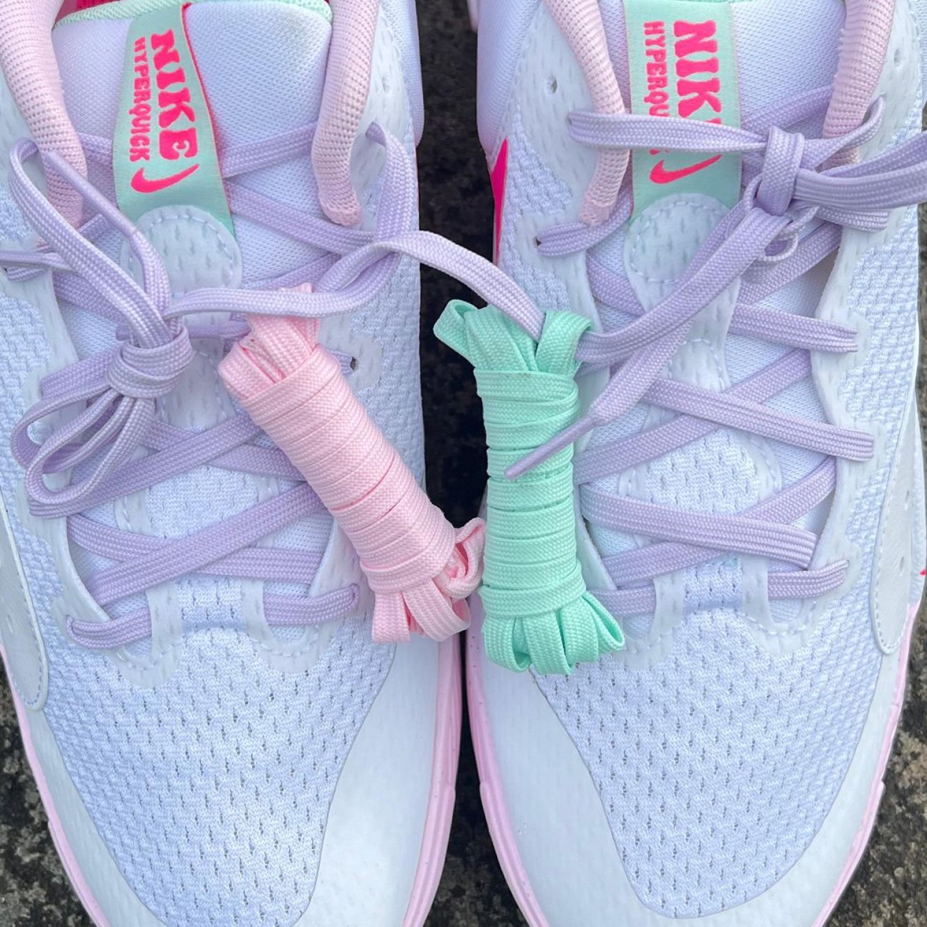 Nike Hyperquick White/Pink Foam Trainers | Netball UK