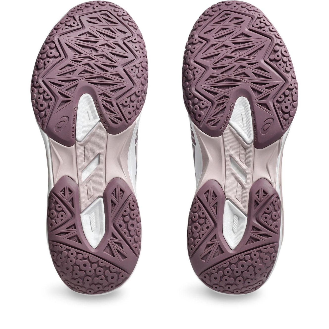 ASICS Powerbreak White/Dusty Mauve Junior Netball Trainers