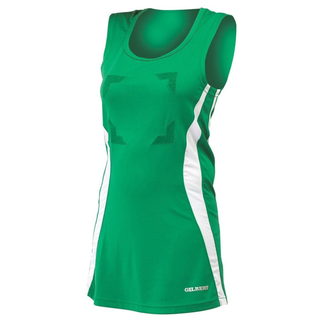 Gilbert Eclipse II Green & White Netball Dress | Netball UK