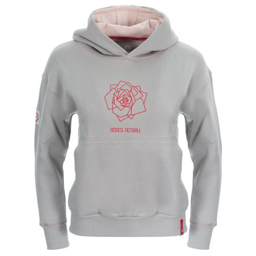 England Roses Netball Oversized Hoodie – Cool Grey