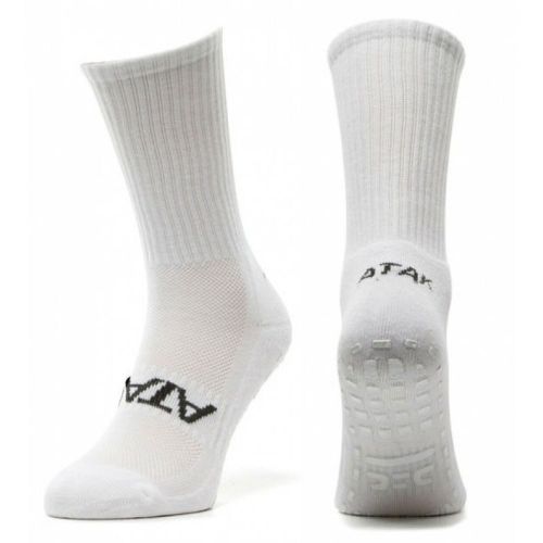 ATAK Shox Grip Mid-Leg White Socks | Netball UK