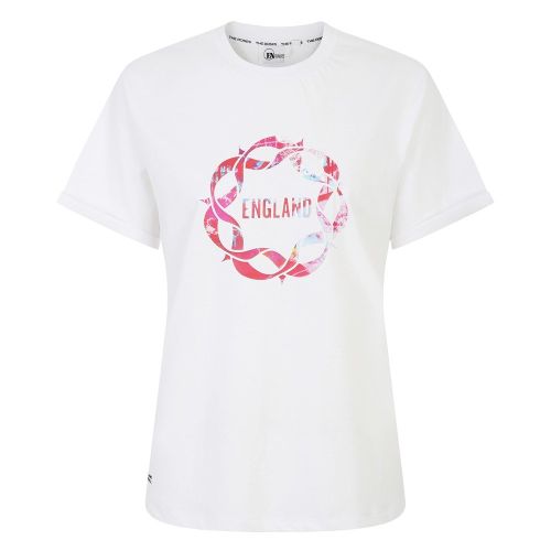 England Netball Roses Logo Tee White