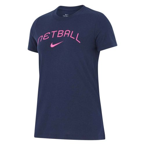 Nike Netball Supporter Tee Women's Navy/Pink